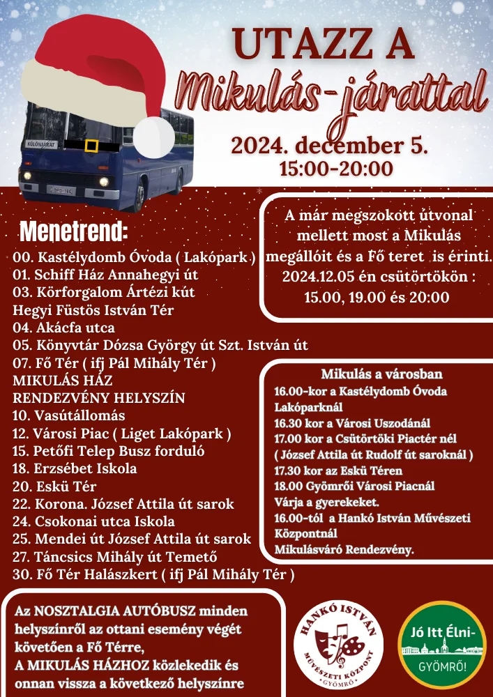 Mikulás programok a városban